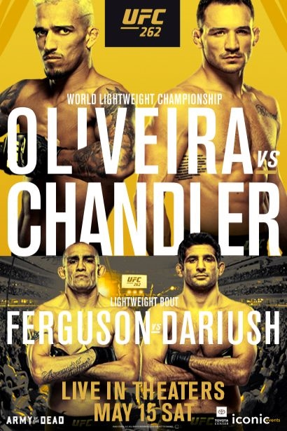 UFC 262: Oliveira vs. Chandler Movie Times | Showbiz
