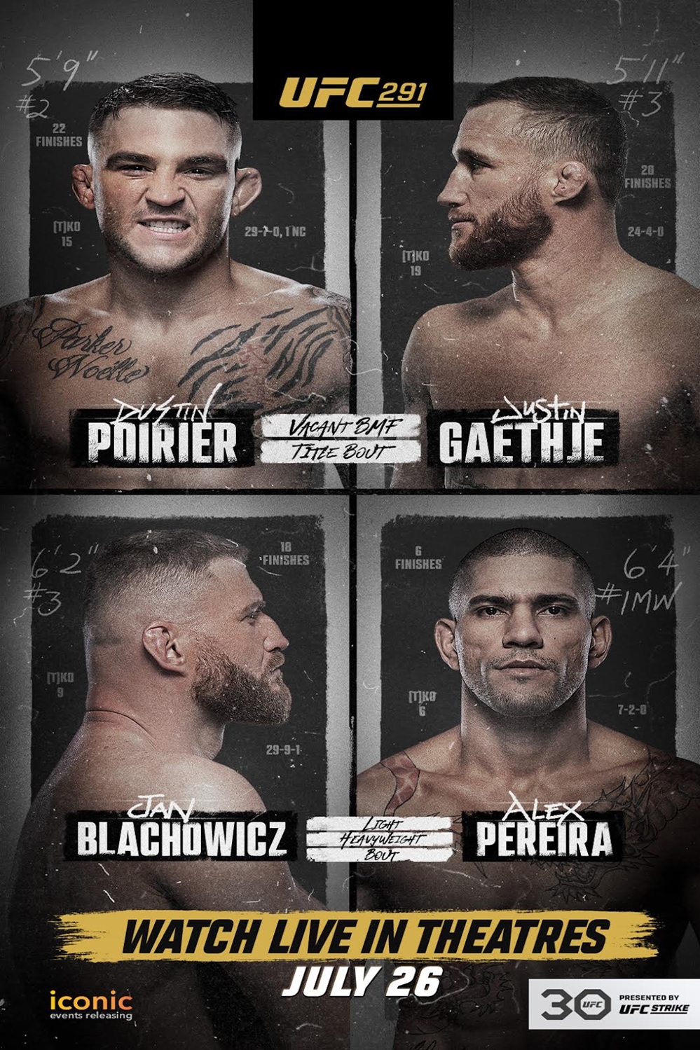 UFC 291 Poirier vs Gaethje 2 Movie Times | Showbiz Waxahachie